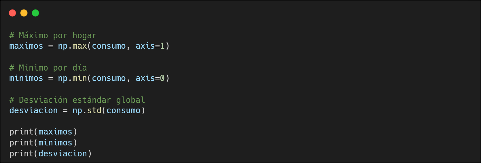 Introducción al manejo de datos tabulares con NumPy